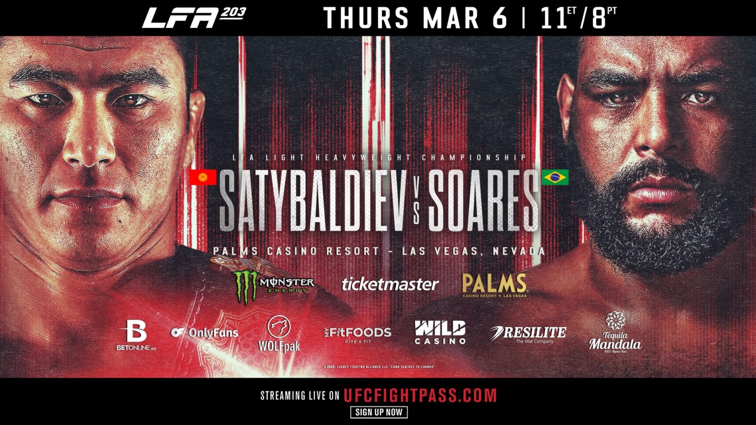 LFA 203, UFC FIGHT PASS INVITATIONAL 10, POWER SLAP 12, AND UFC 313 ...